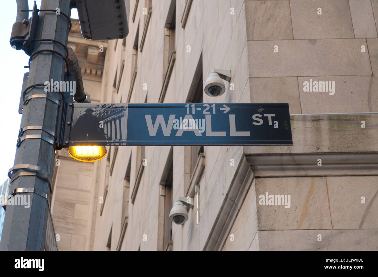 A Wall Street road sign is seen in the Financial District in Manhattan ...