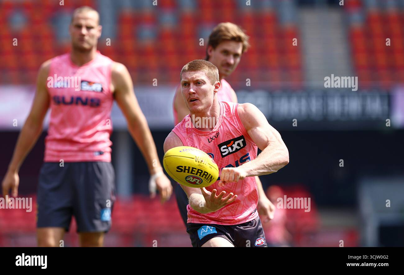 Matt Rowell in action during a Gold Coast Suns AFL training session at ...
