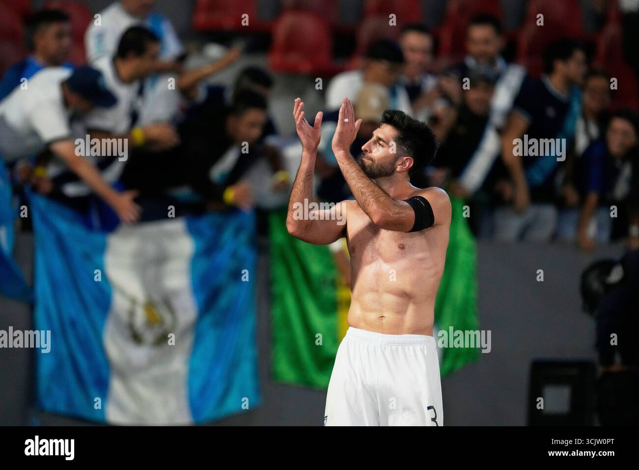 Guatemala's Nicolas Samayoa applauds fans at the end of a World Cup ...