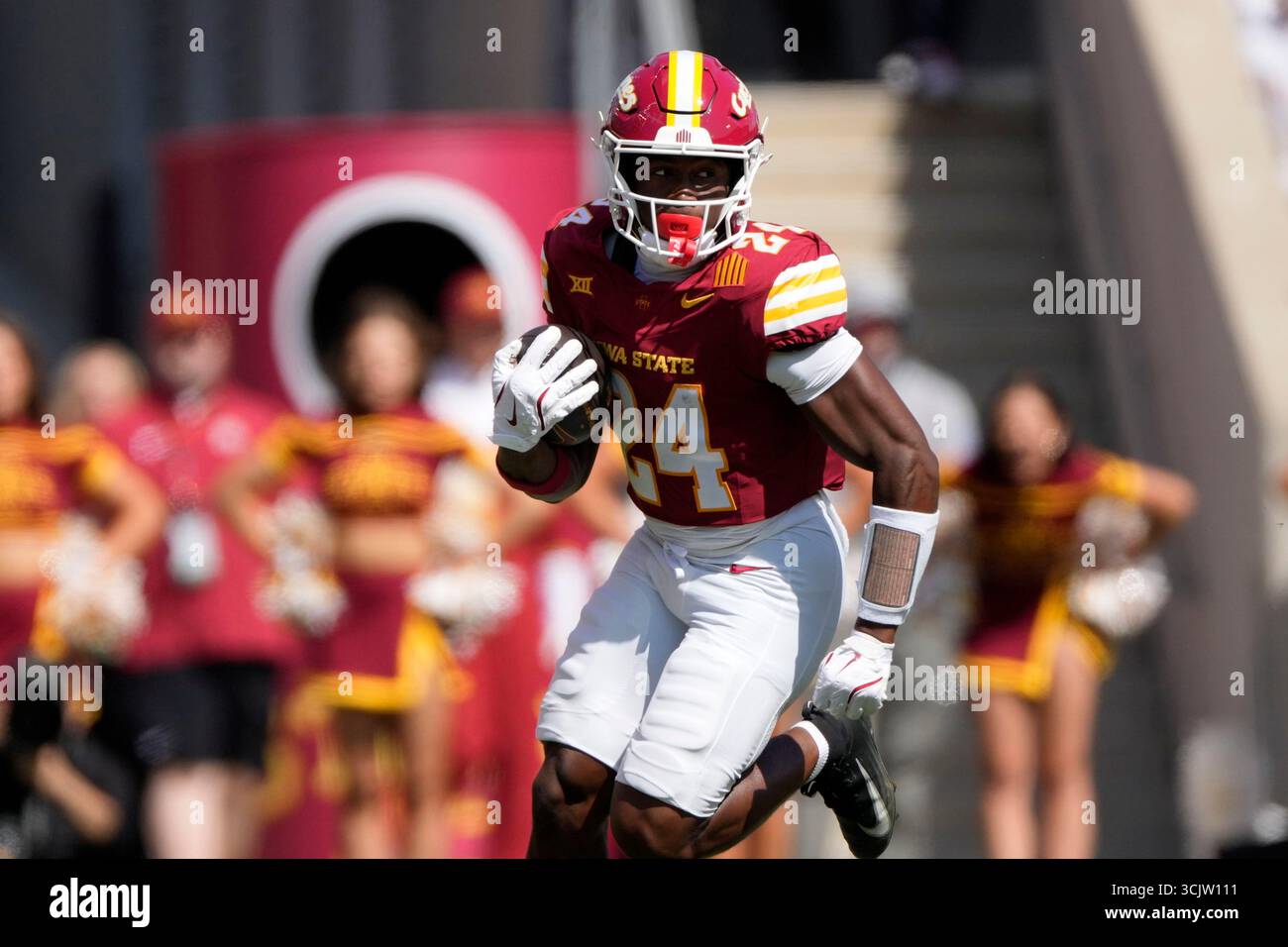 Iowa State running back Abu Sama III runs up field during the first ...