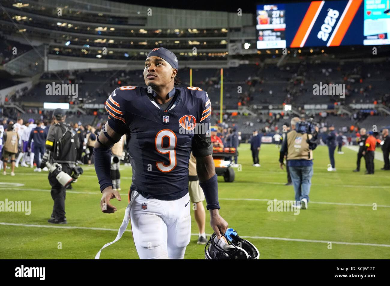 Chicago Bears defensive back Jaquan Brisker heads off the field after ...