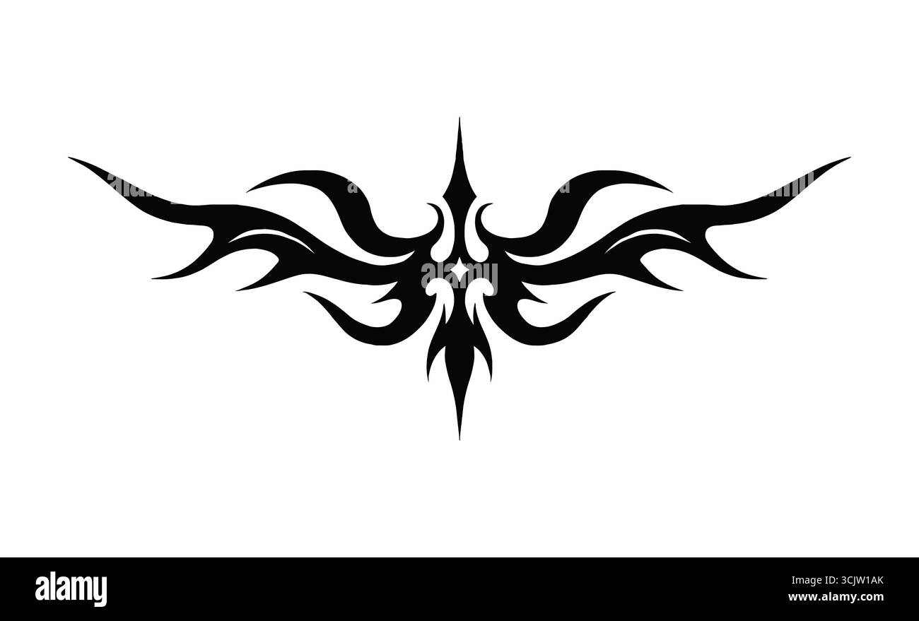 Classic Tribal Tattoo Vector Black Symmetry Stock Vector Image & Art ...