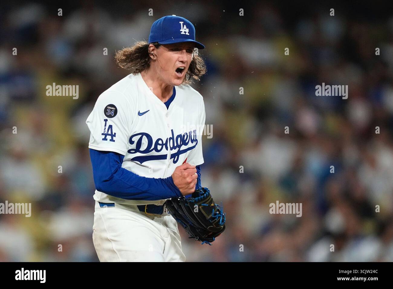 Los Angeles Dodgers starting pitcher Tyler Glasnow celebrates after ...