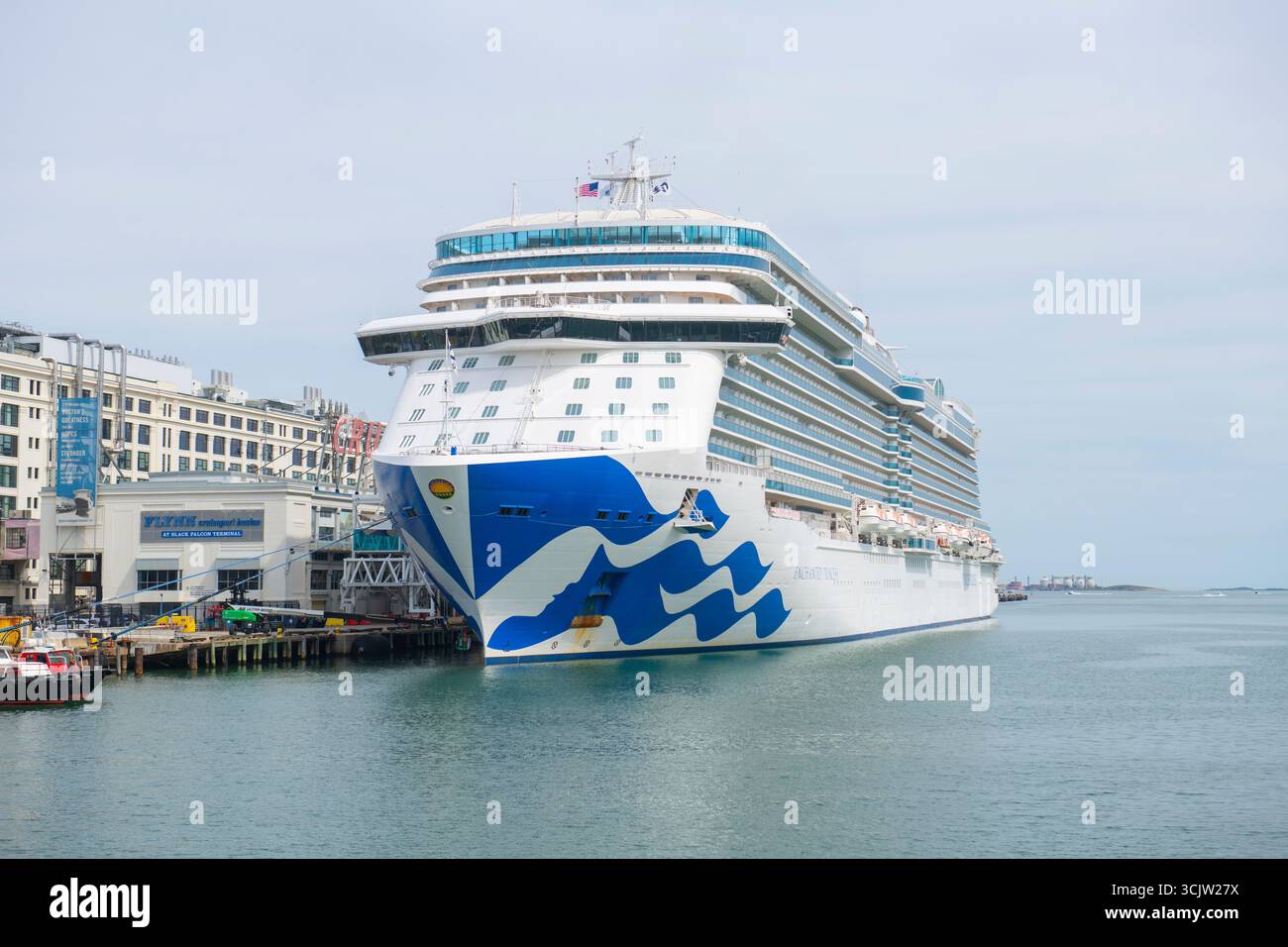 Enchanted Princess by Princess Cruise Line docked at Boston Cruise Port ...