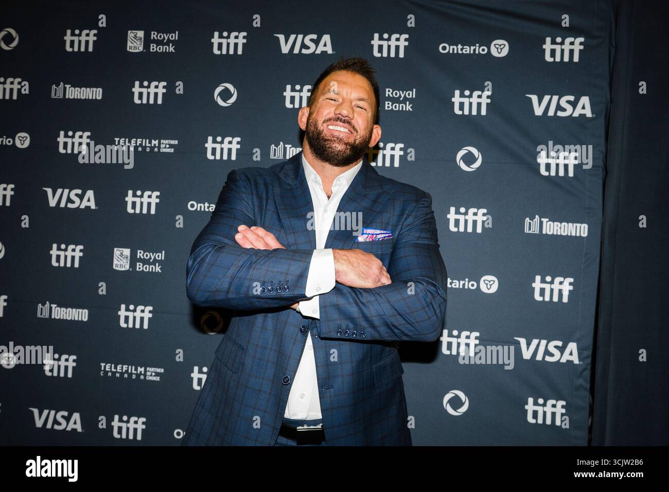 Ryan Bader arrives on the red carpet for "The Smashing Machine" at the ...