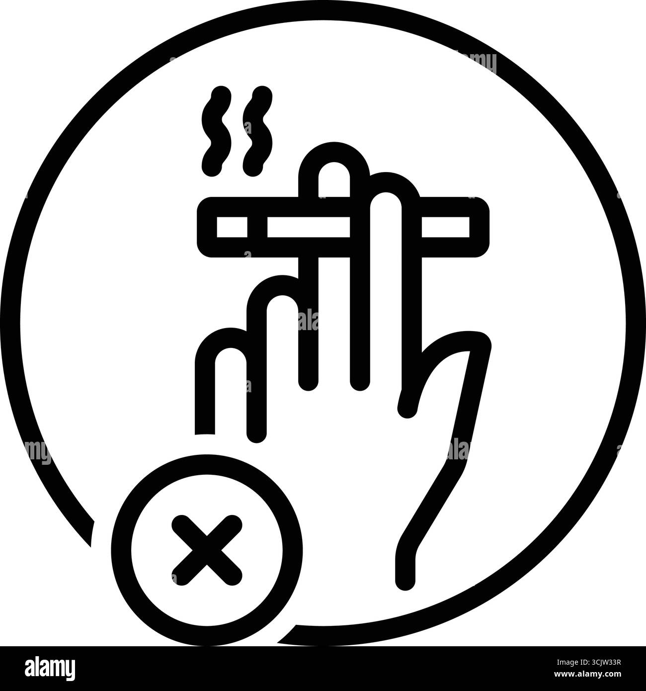 No smoke logo Stock Vector Images - Alamy