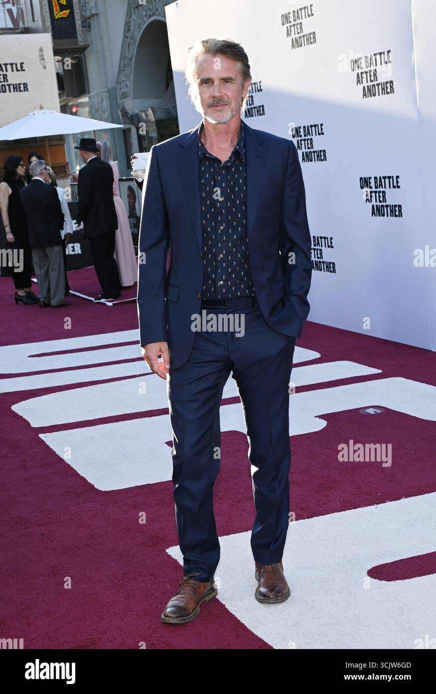 Sam Trammell arriving to the “One Battle After Another” premiere held ...