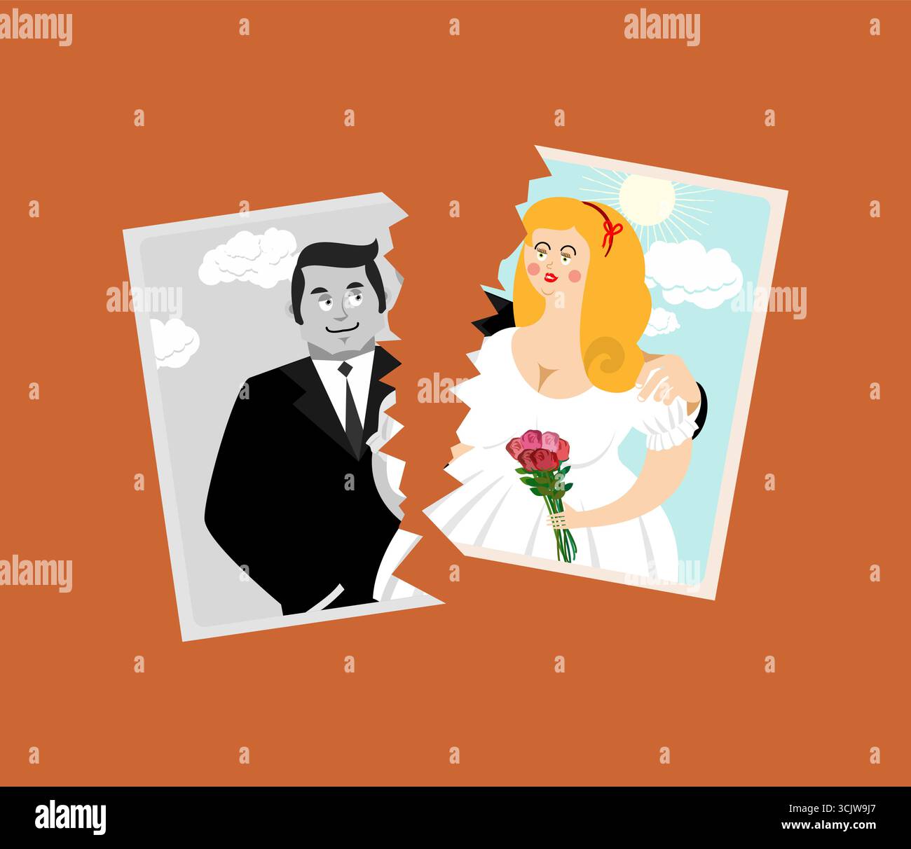 Photo couple divorce icon Stock Vector Images - Alamy