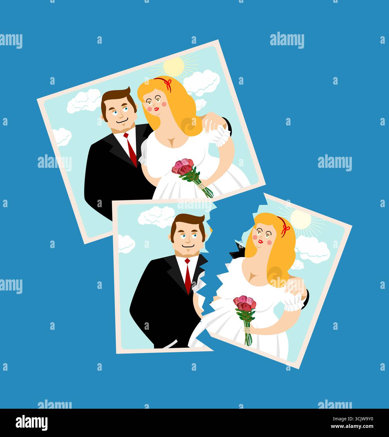 Photo torn half Stock Vector Images - Alamy
