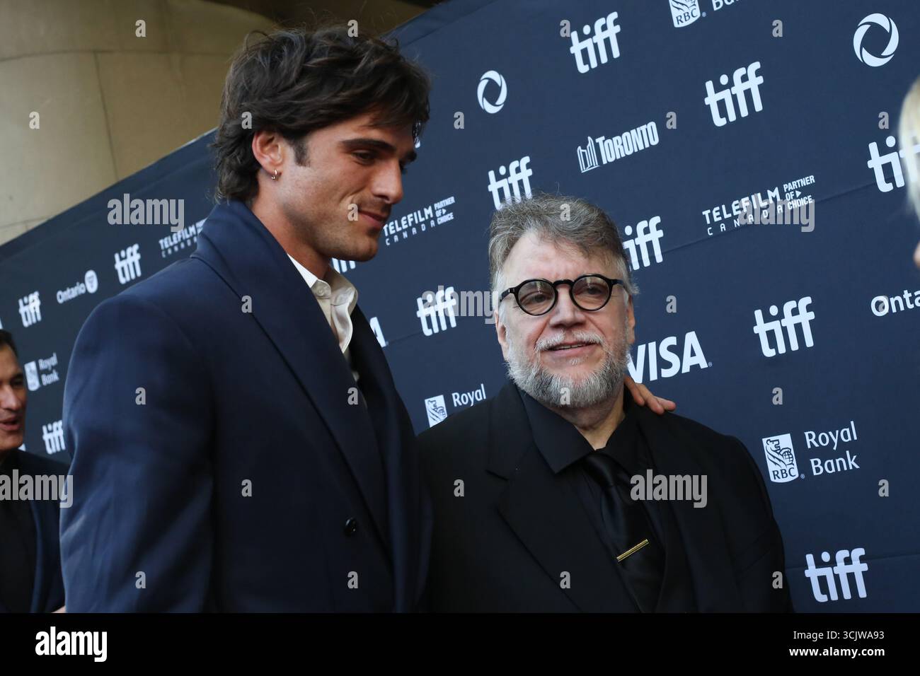 Guillermo del Toro and Jacob Elordi attend the ''Frankenstein'' premiere at the 2025 Toronto ...