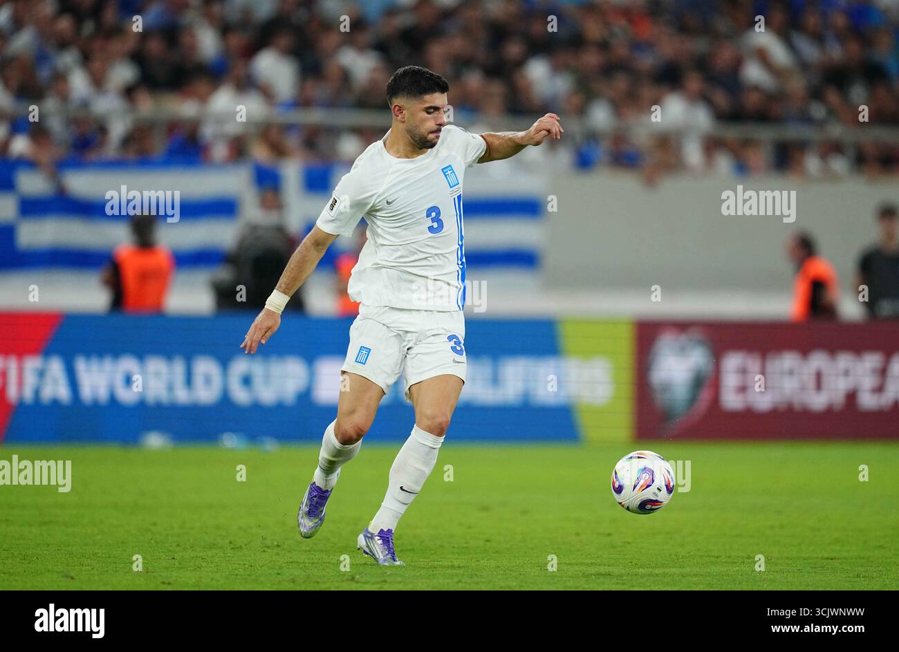 September 08 2025: Konstantinos Koulierakis of Greece controls the ball ...