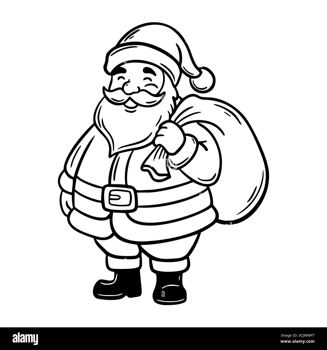 Santa red suit Black and White Stock Photos & Images - Alamy