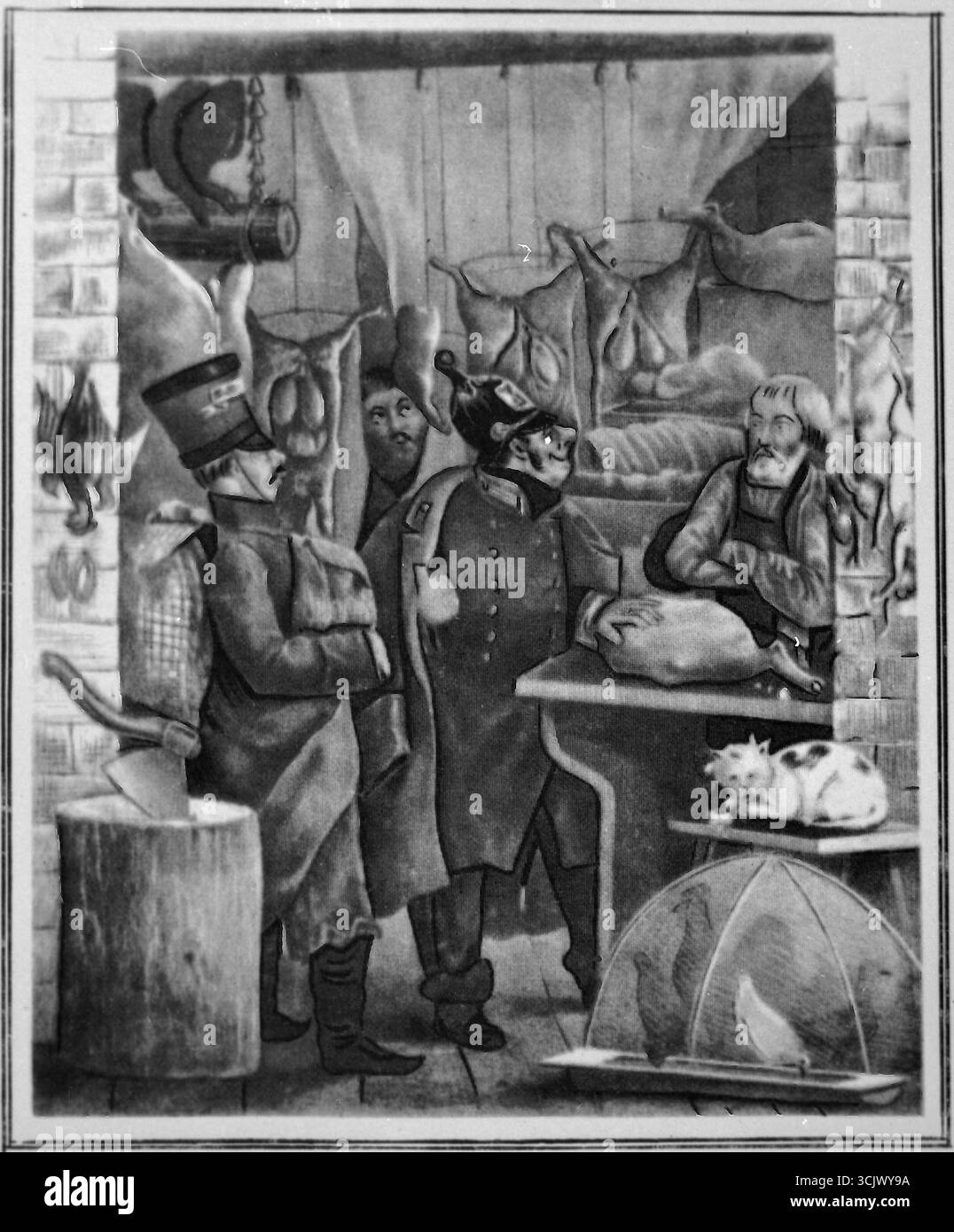 Russian lubok falk pictures: Russian Imperial Gendarmes, illustration ...
