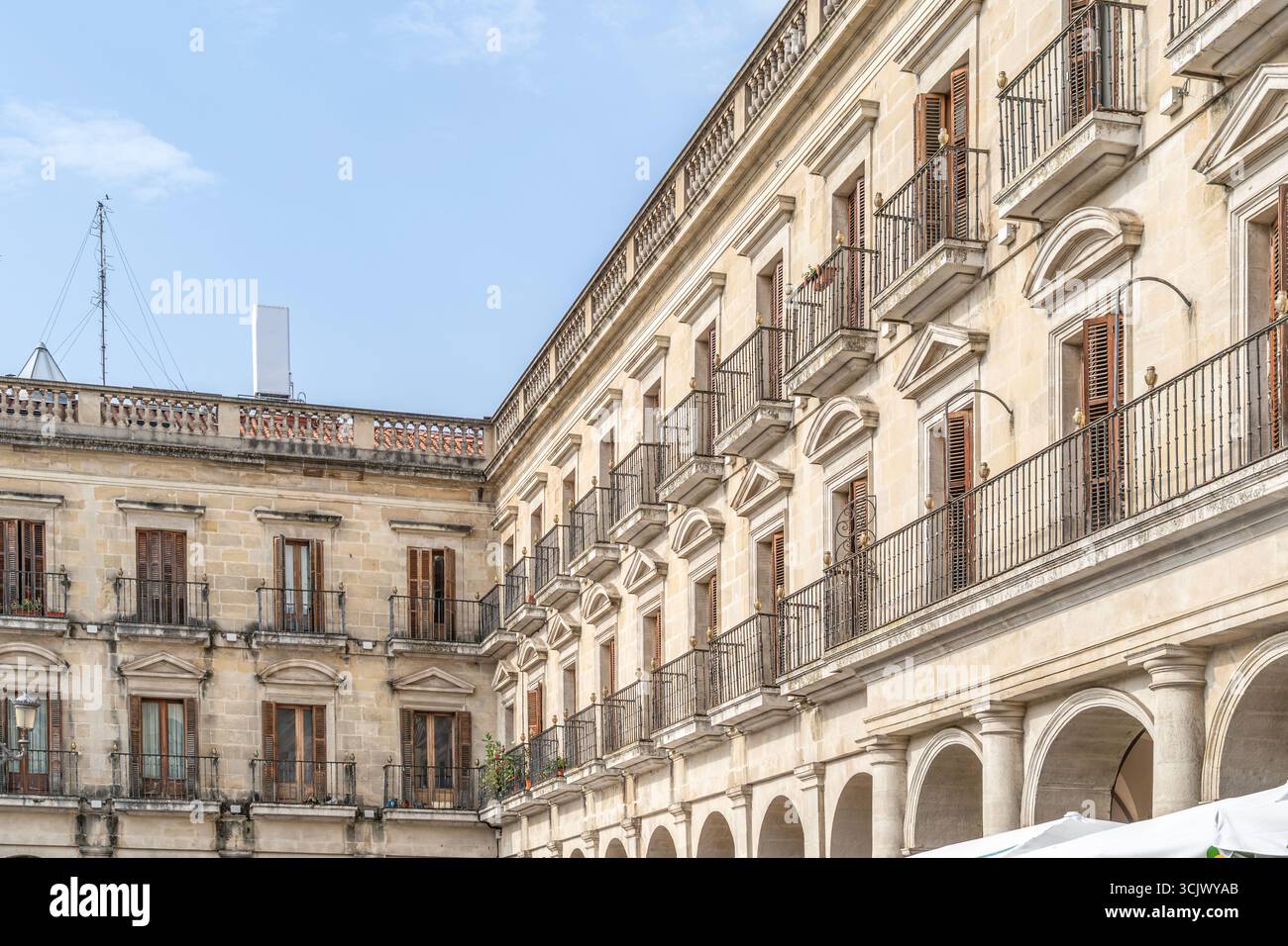 Historic Spain Square Neoclassical Architecture in Vitoria Gasteiz ...