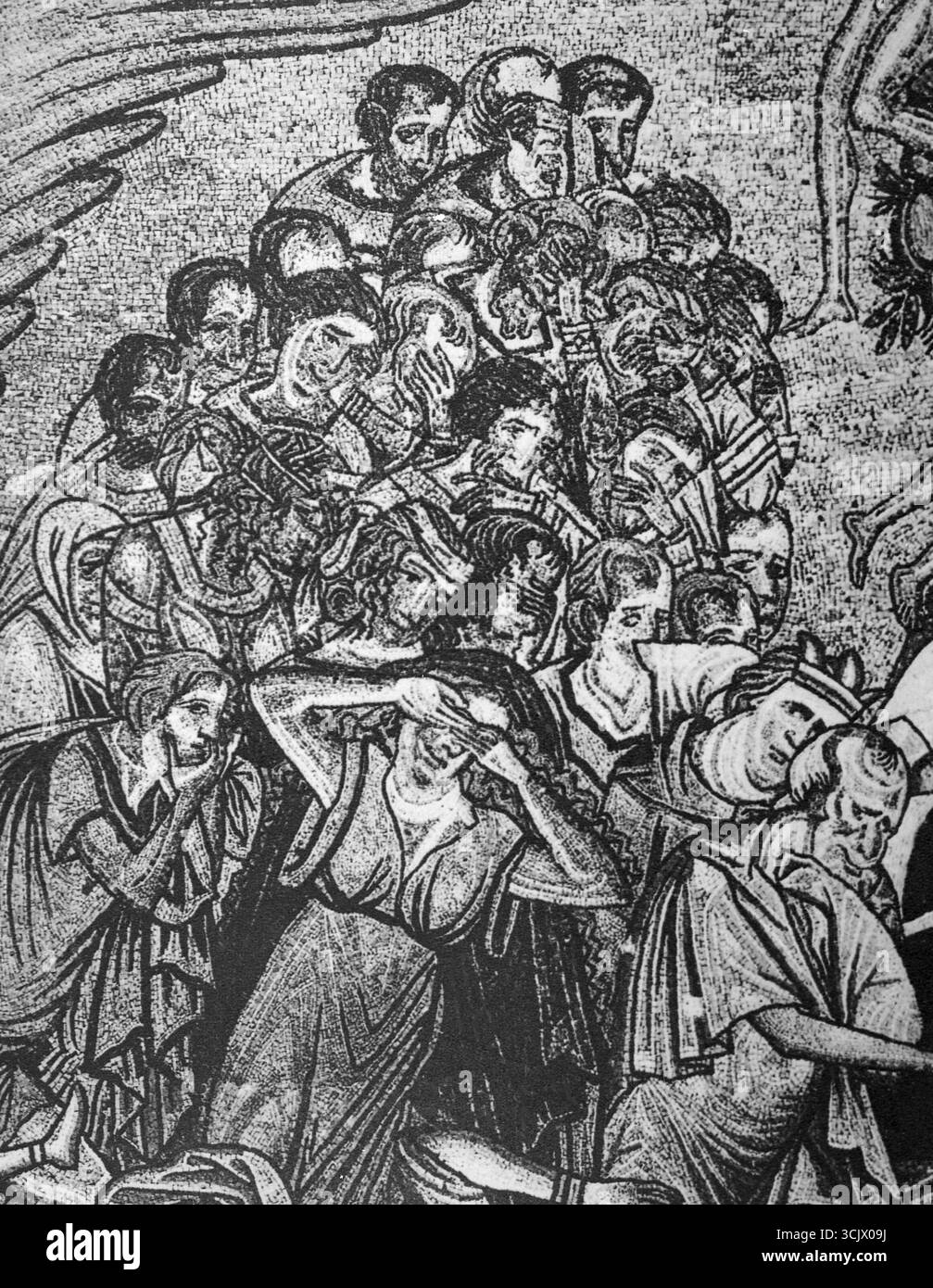 Detail of the mosaics on the dome of the Baptistery of St John ...