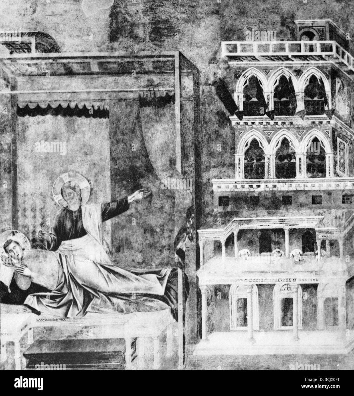 St Francis’ dream of the palace with weapons, Assisi, Italy, painting ...