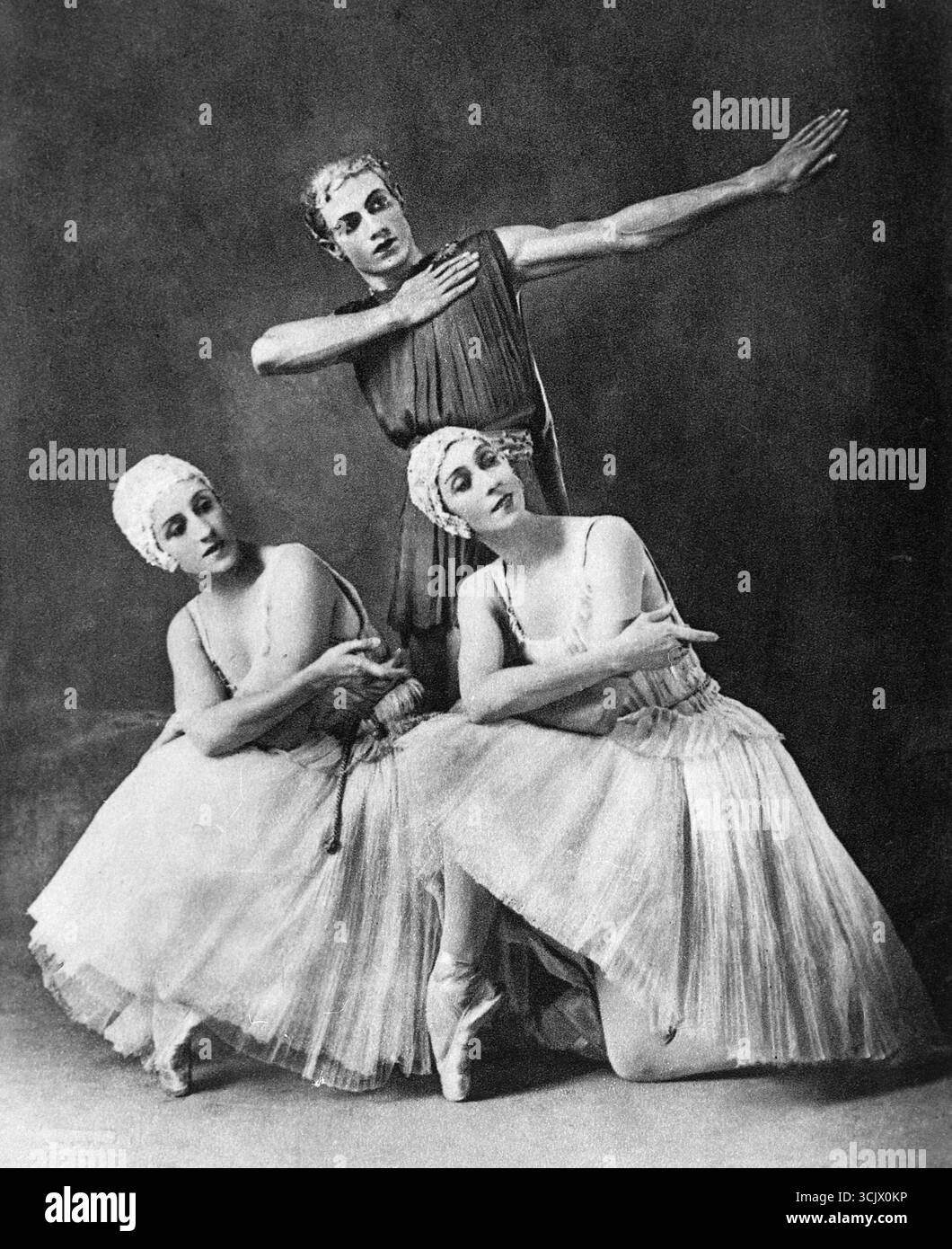 Ukrainian dancer Serge Lifar, Cerniseva, and Dobrowska in the ballet ...