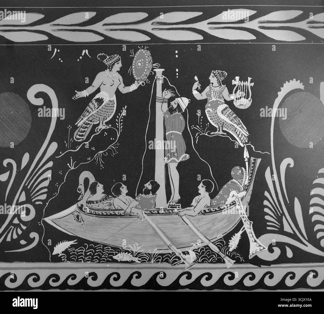 Odysseus and the Sirens, ancient Greek vase painting Stock Photo - Alamy