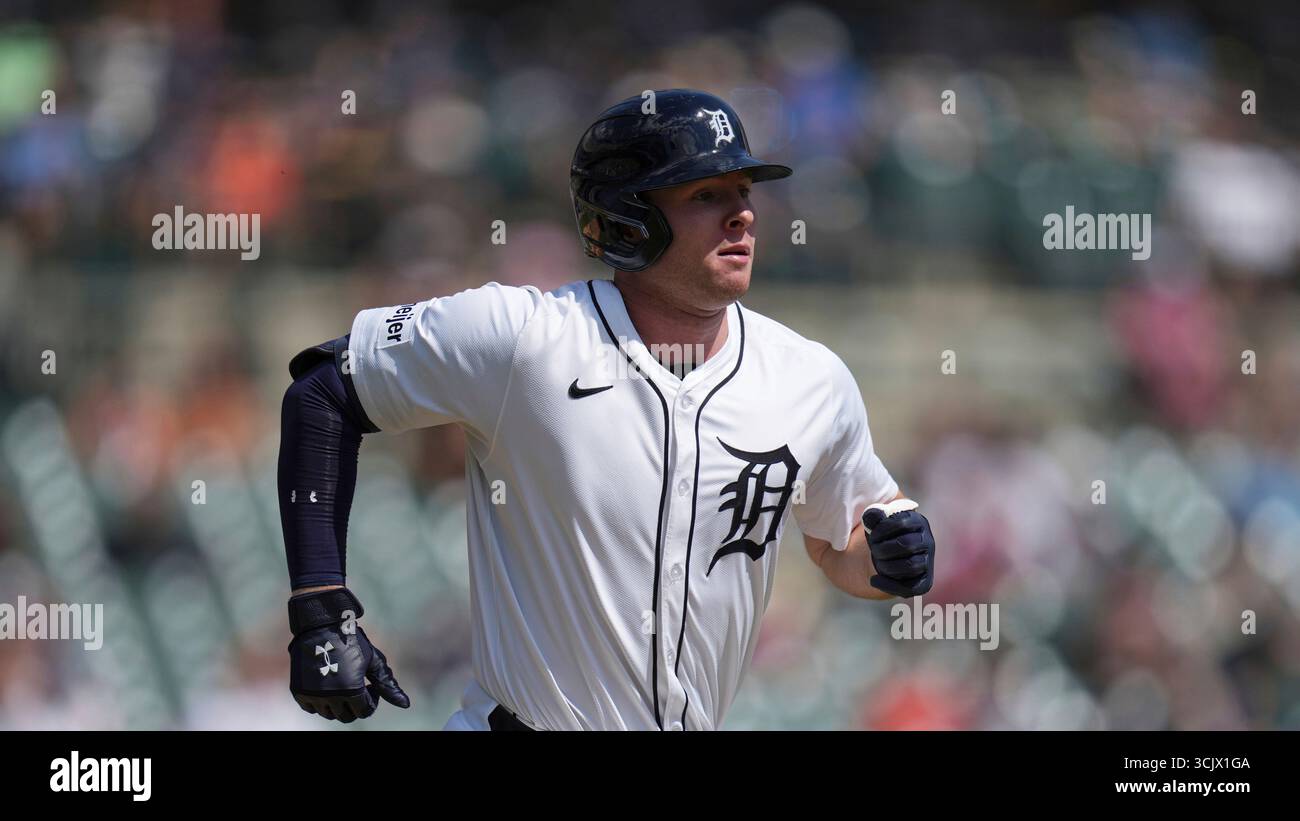 Detroit Tigers' Colt Keith runs during a baseball game against the New ...