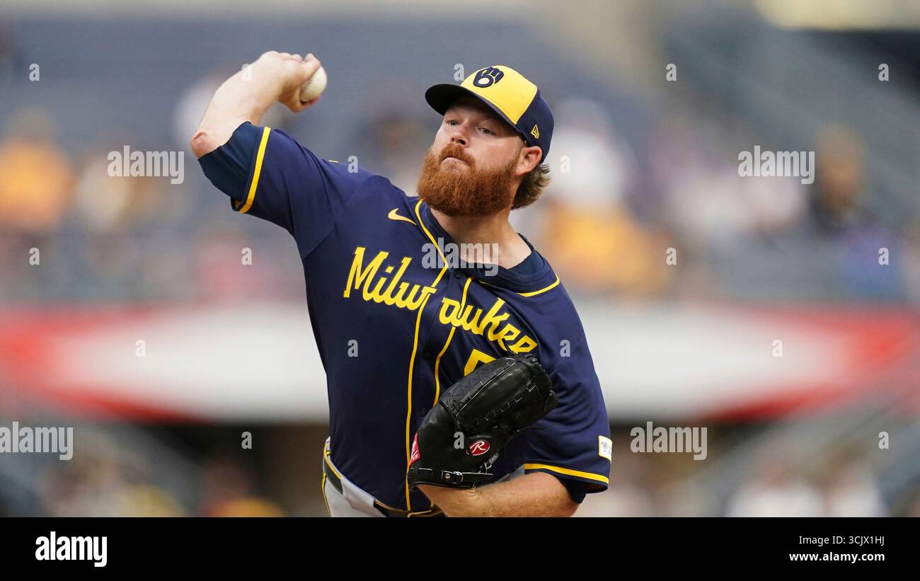 Milwaukee Brewers pitcher Brandon Woodruff delivers during the second ...