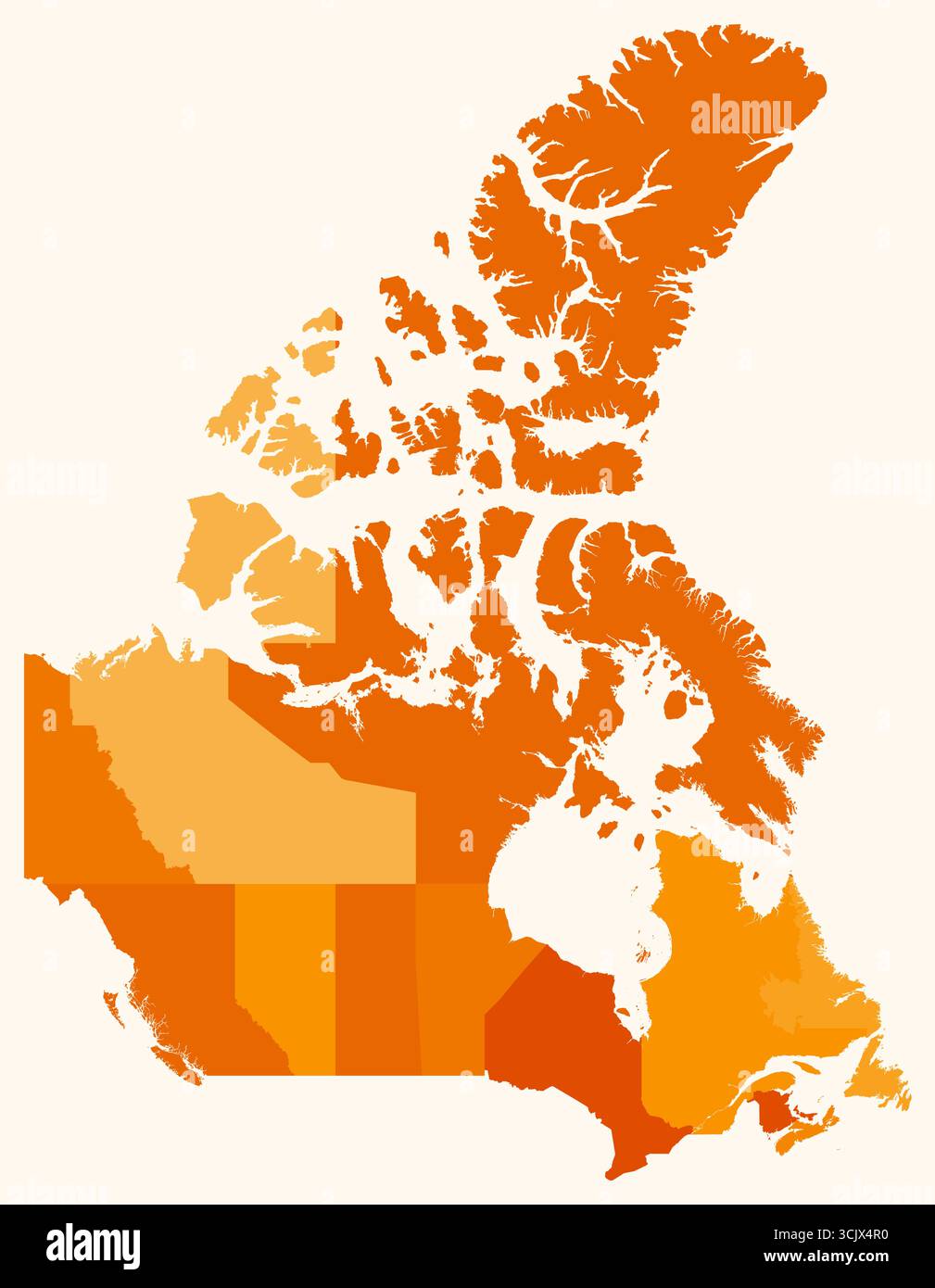 Simple Map Of Canada Provinces