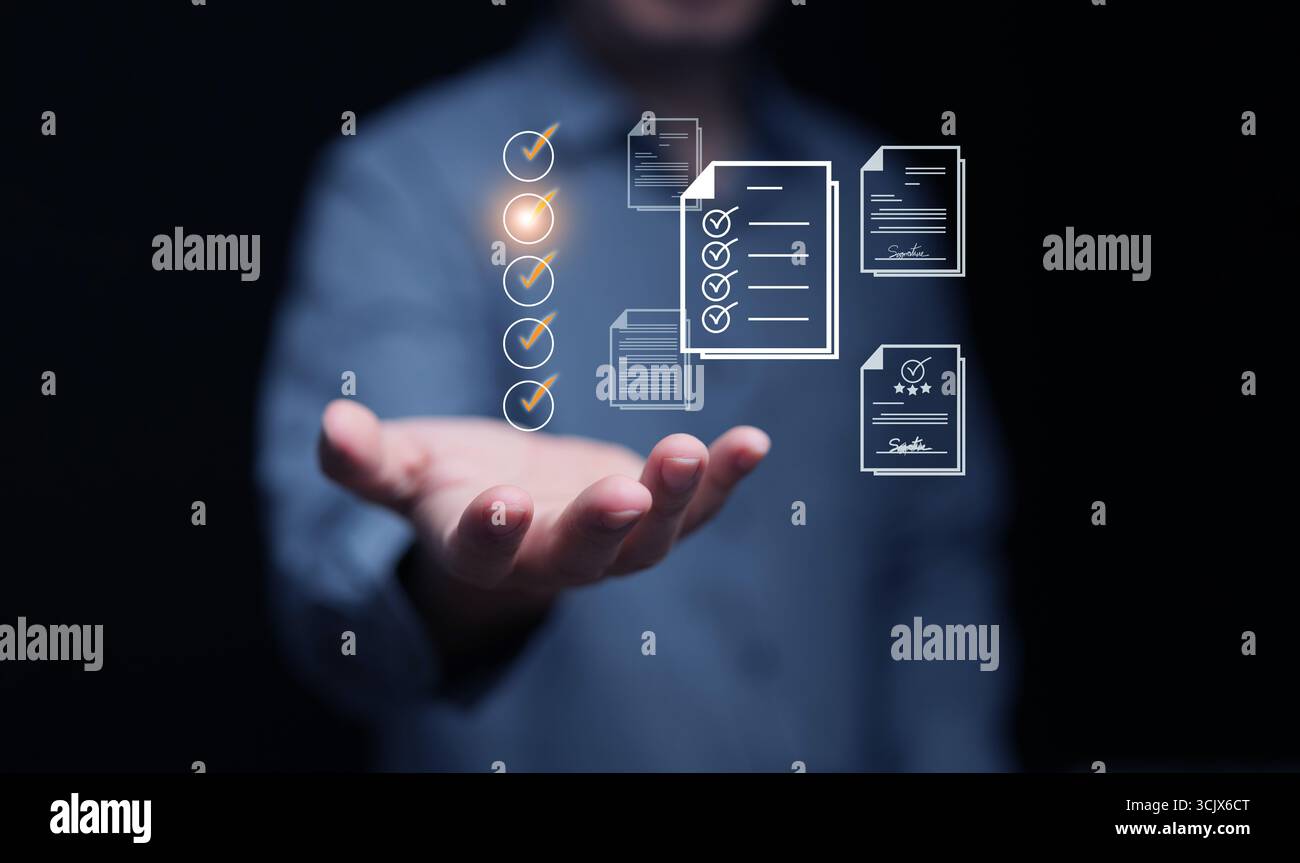 Digital document checklist system hi-res stock photography and images ...