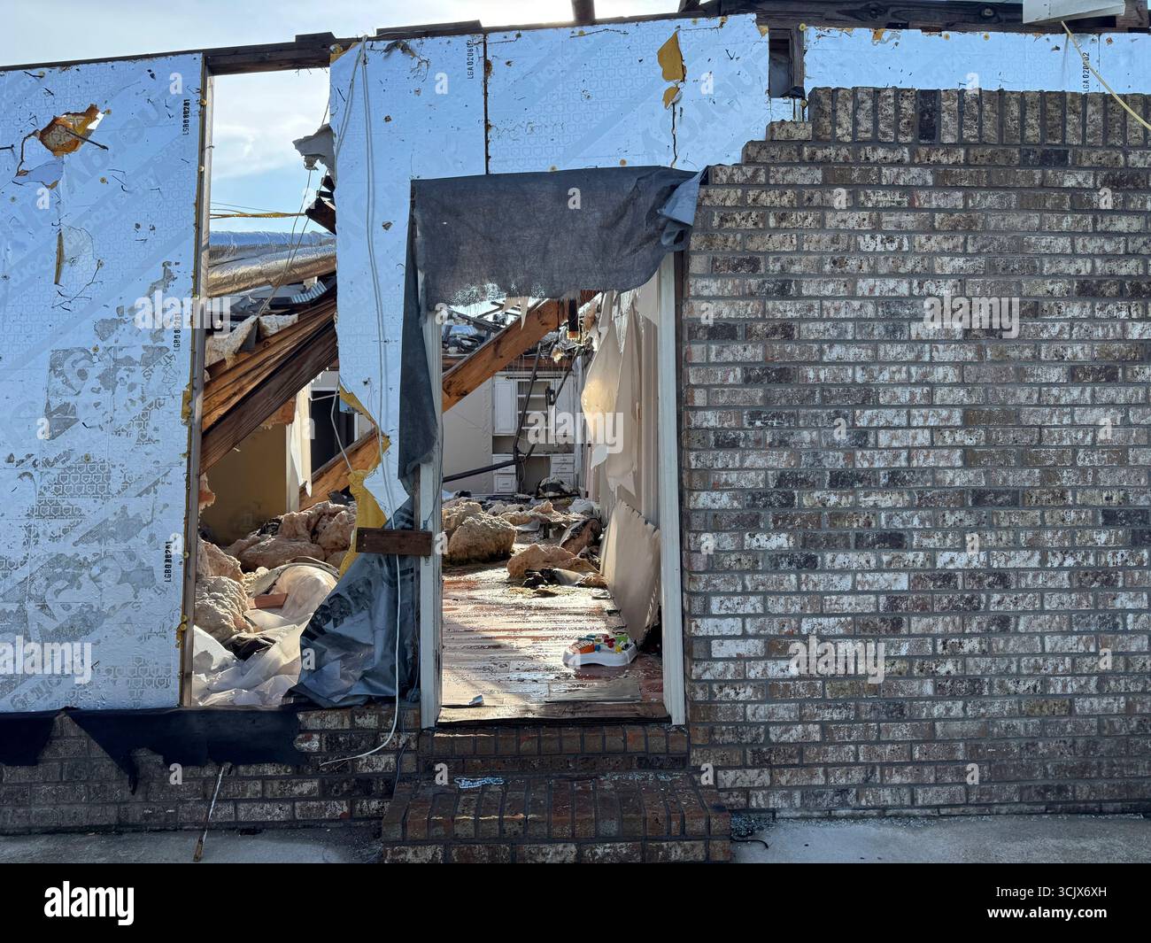 Early morning light shines through the shell of Buddy Anthony's ...