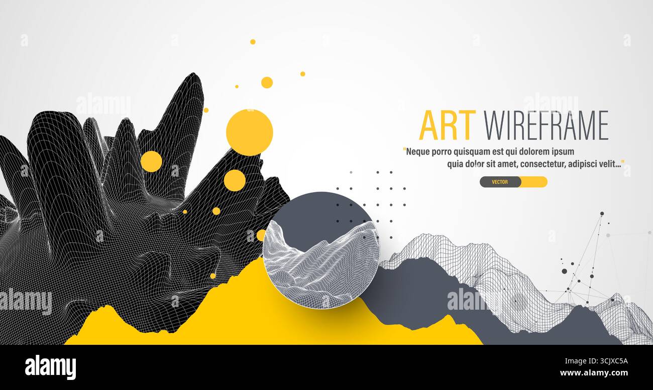 Modern science and technology background. Abstract art sphere ...