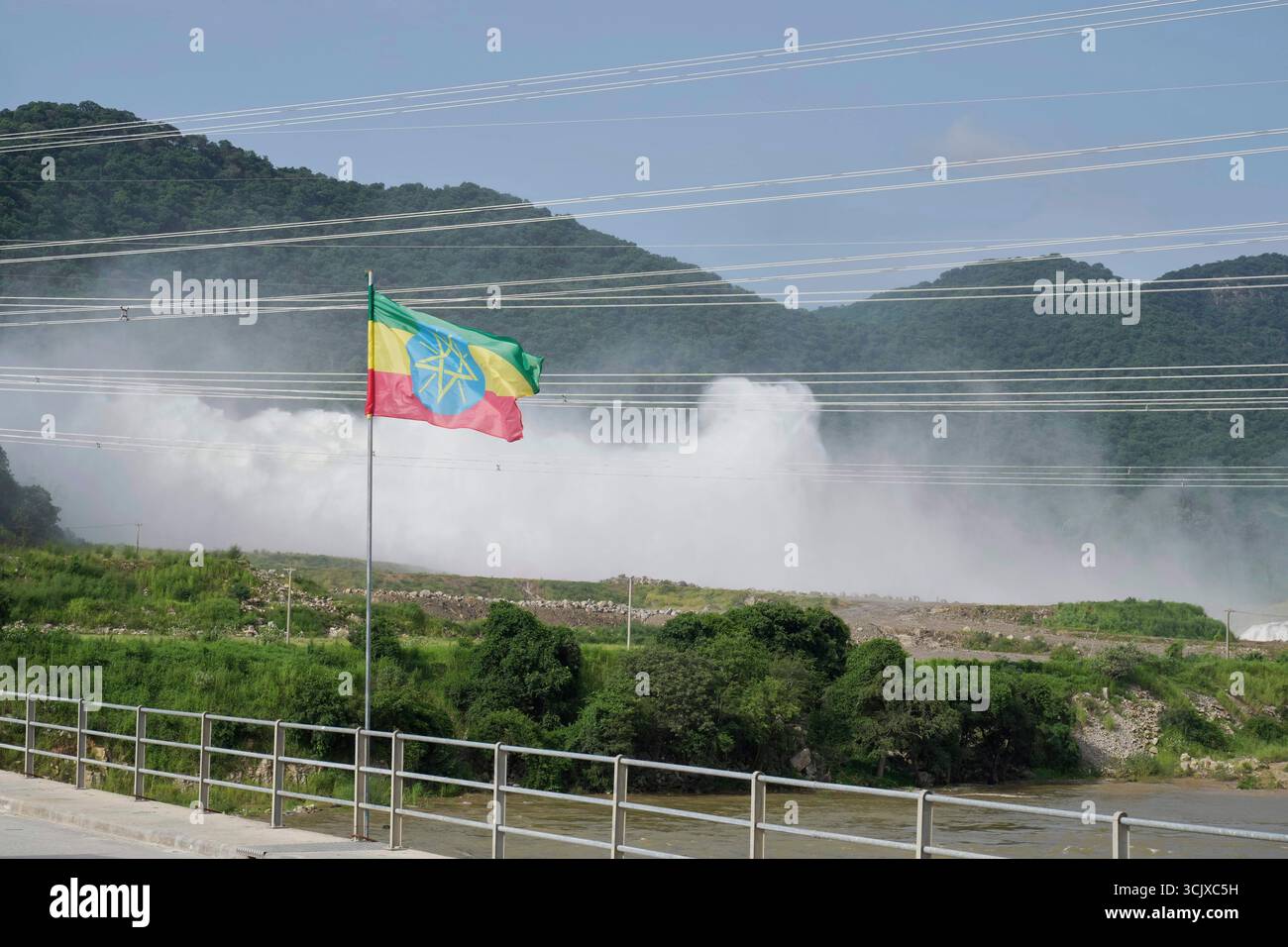 A view of the Grand Ethiopian Renaissance Dam in Benishangul-Gumuz ...