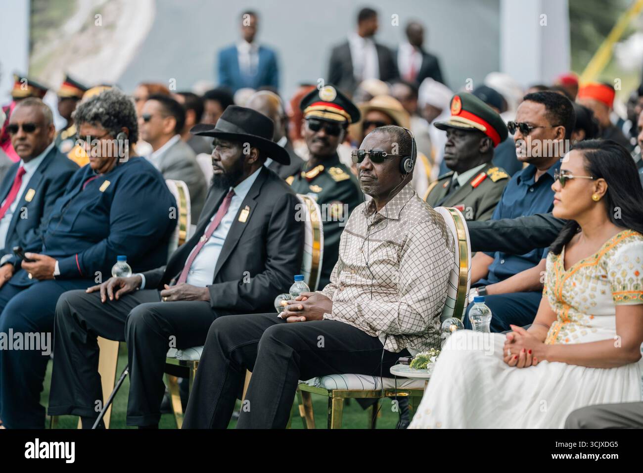 Kenya's President William Ruto, second right, listens to a speech during the inauguration of the ...