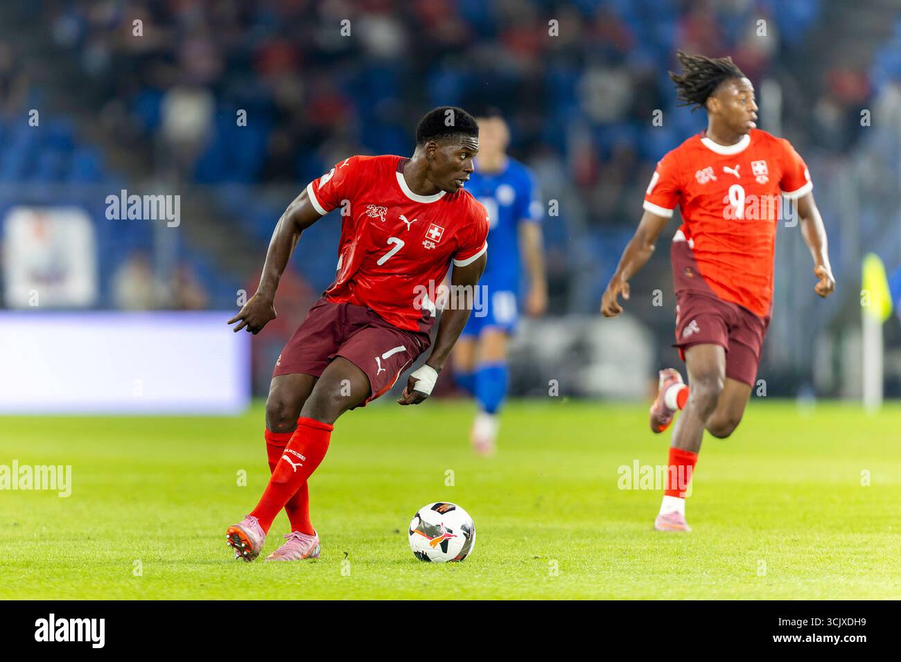 08/09/2025, Basel, St. Jakob-Park, Switzerland - Slovenia, Breel Embolo ...