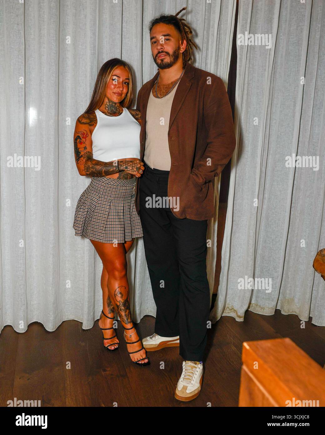 (R) Jordan Kennedy attends the Sauvelle End of Summer Party held at ...