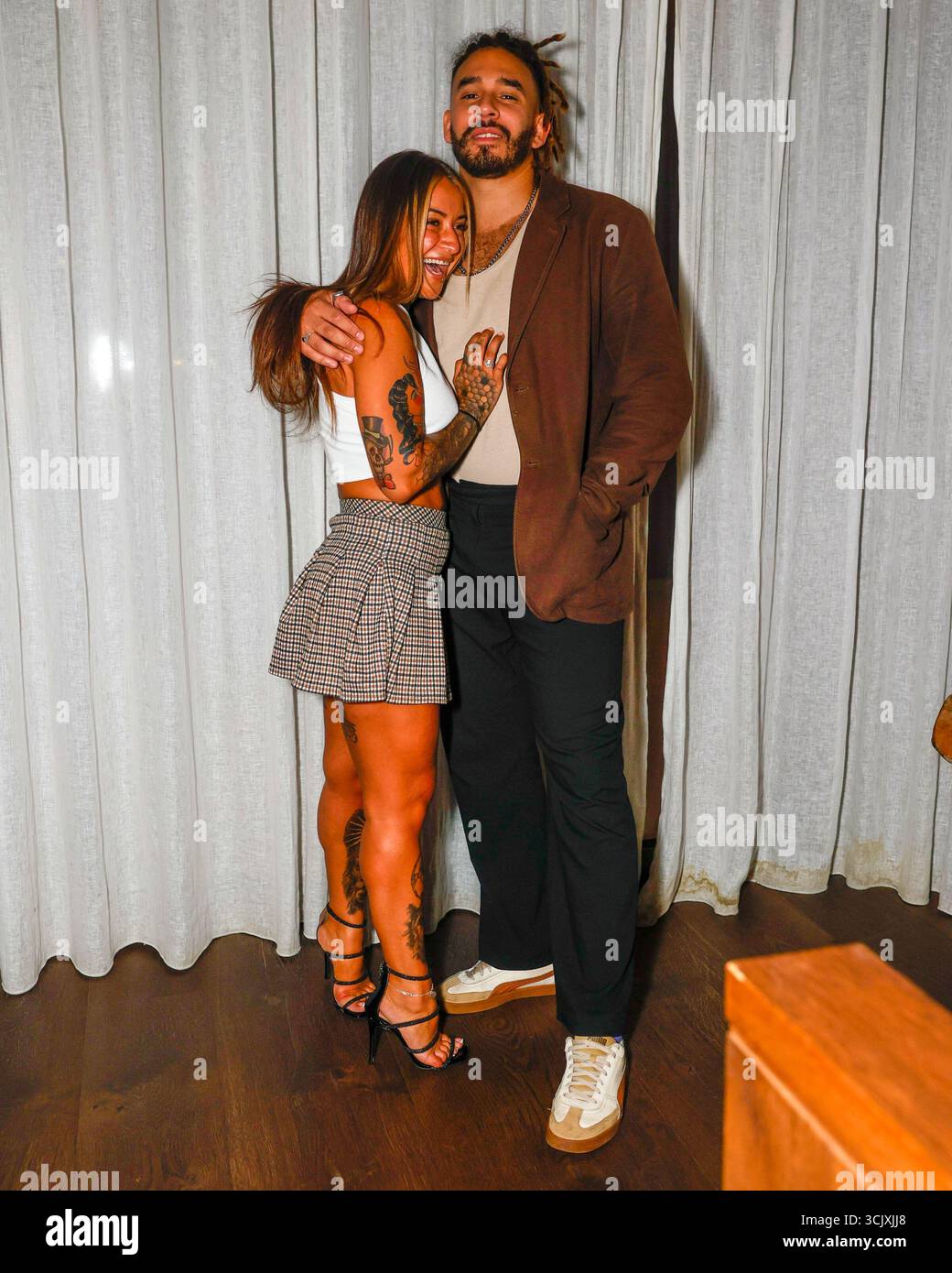 (R) Jordan Kennedy attends the Sauvelle End of Summer Party held at ...