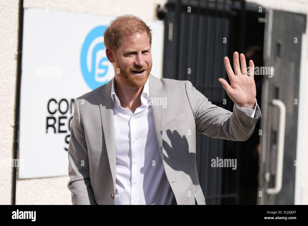 The Duke of Sussex arrives for a visit to the Community Recording ...