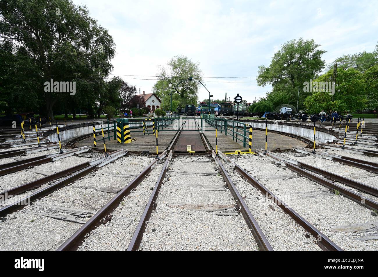 VIntage locomotive turntable in Budapest, Hungary Stock Photo - Alamy