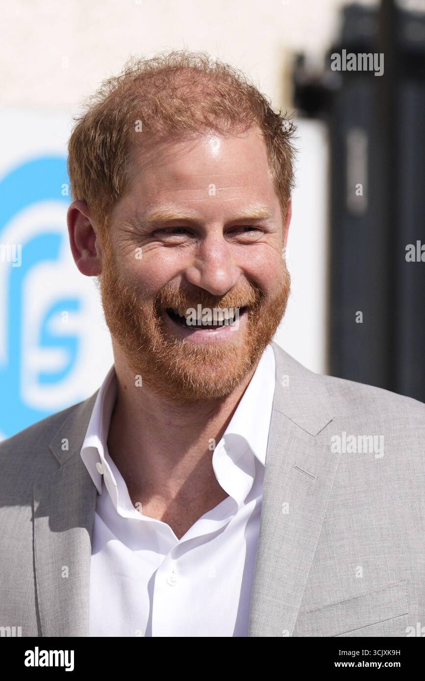 The Duke of Sussex arrives for a visit to the Community Recording ...