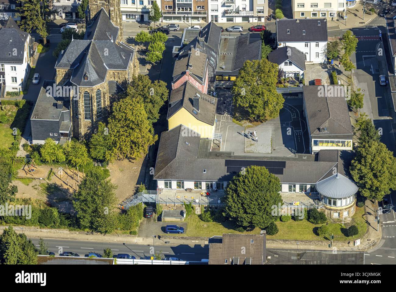Aerial view, St. Suitbertus Catholic Church, St. Suitbertus Catholic ...