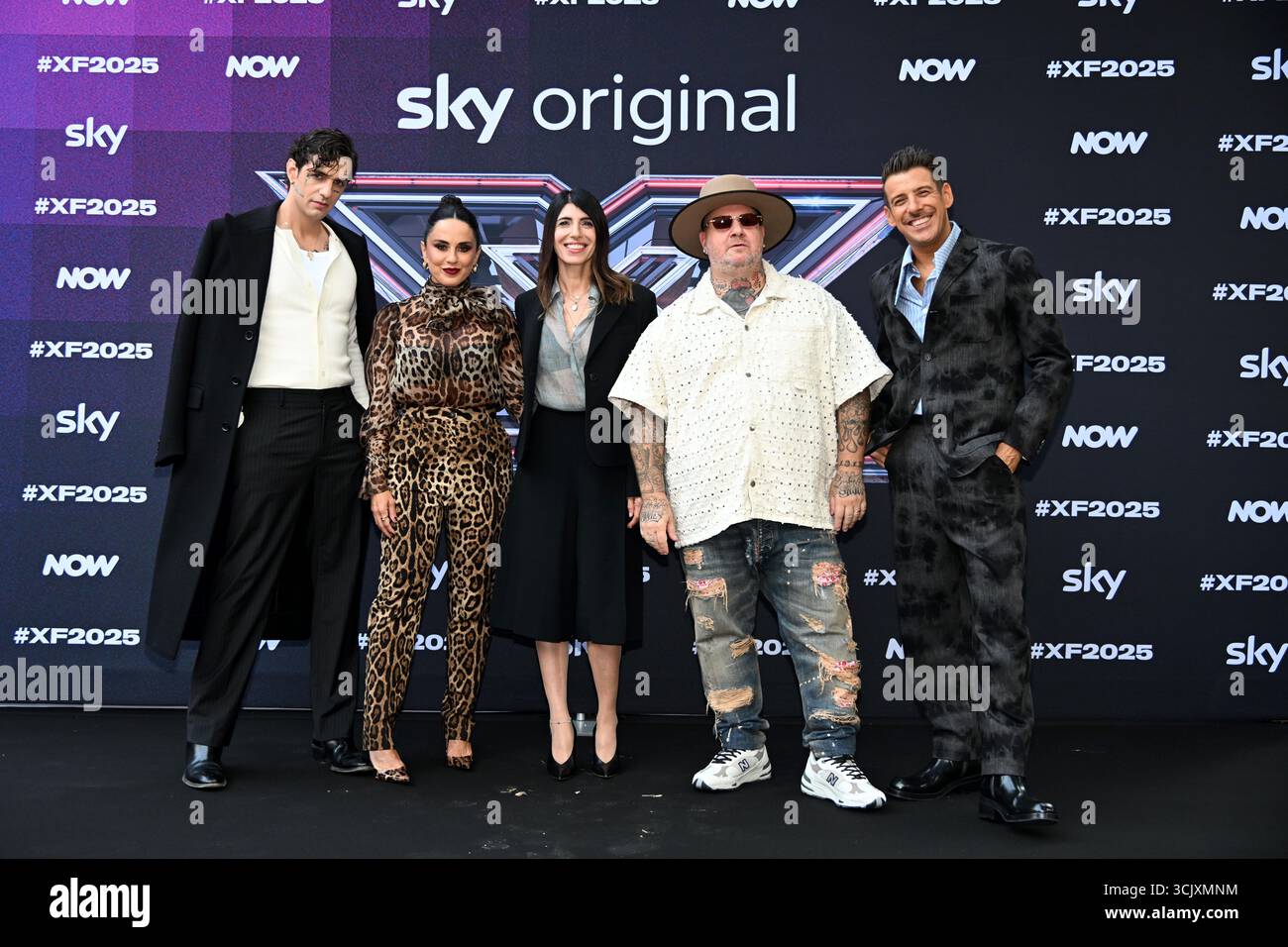 Milan Photocall "X Factor 2025", Sky1. Pictured are Achille Lauro ...