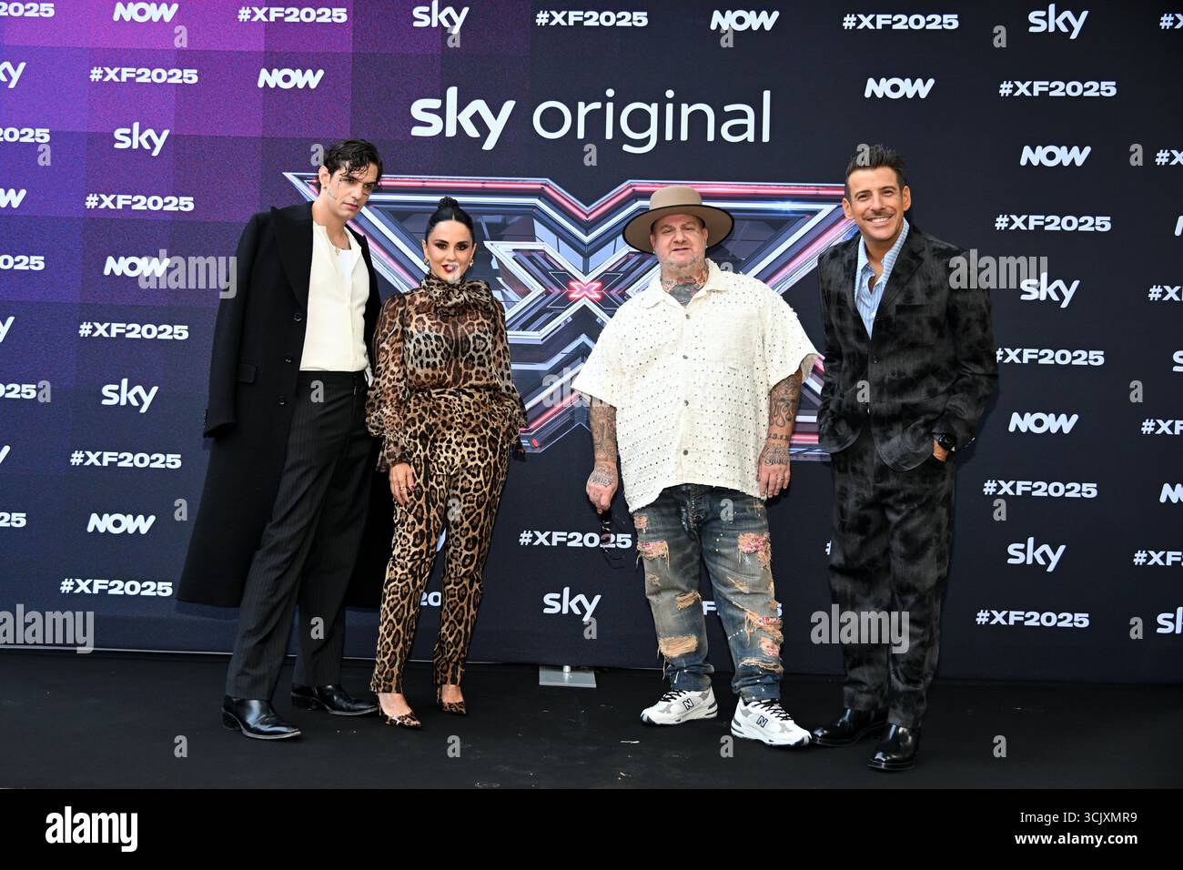 Milan Photocall "X Factor 2025", Sky1. Pictured are Achille Lauro ...