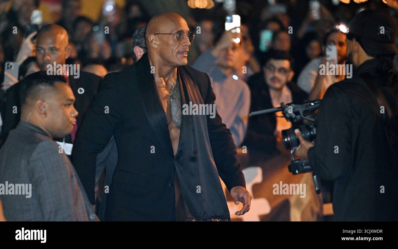 Dwayne Johnson arrives for the Toronto International Film Festival ...