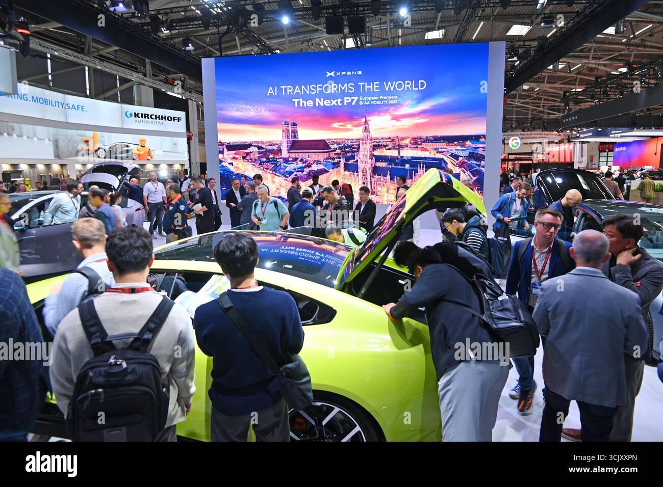 XPENG's electric car booth, the Chinese automaker, opens the IAA Mobility on September 9, 2025 ...