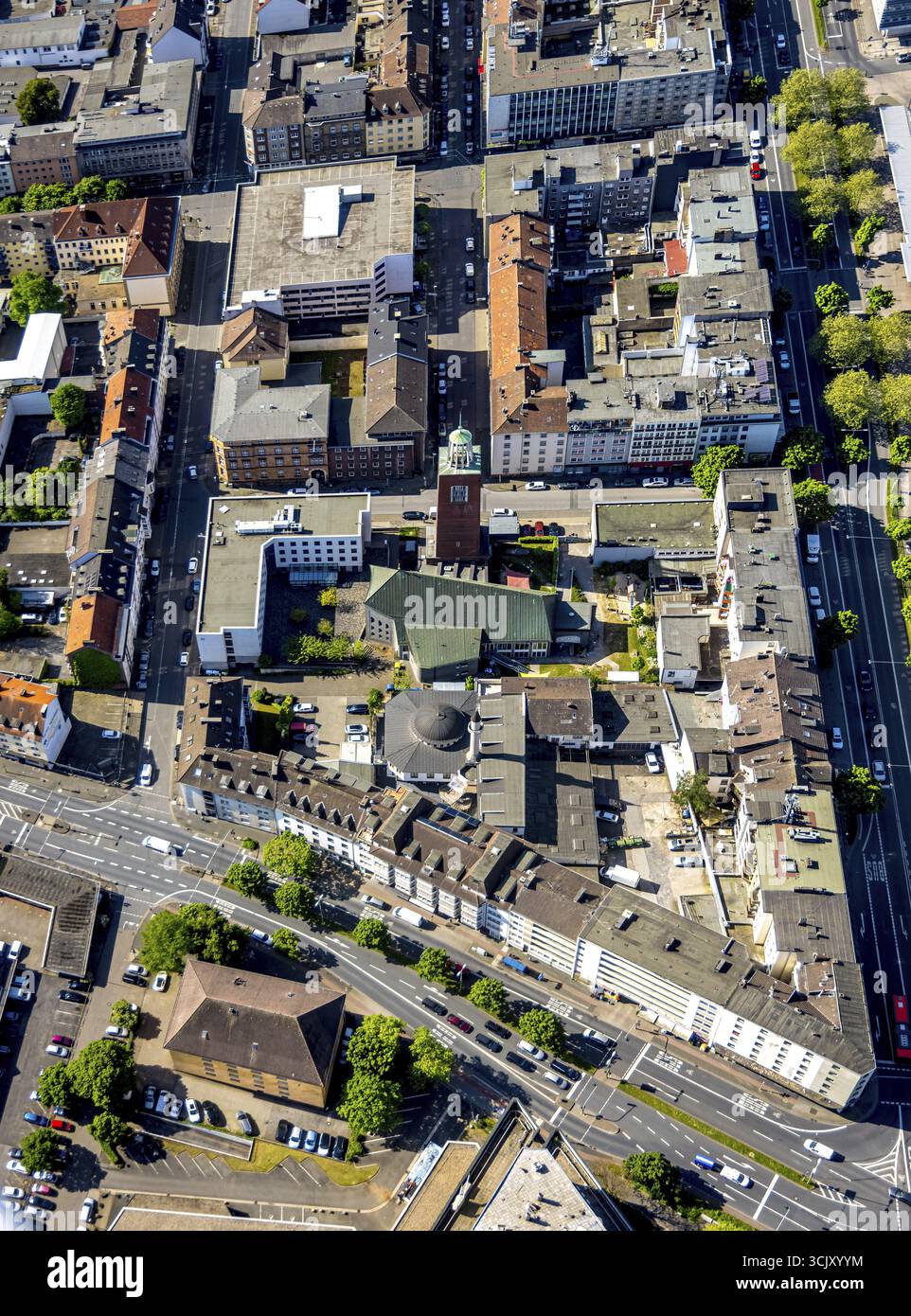 Aerial view, city centre between Martin-Luther-Strasse and Koerner ...