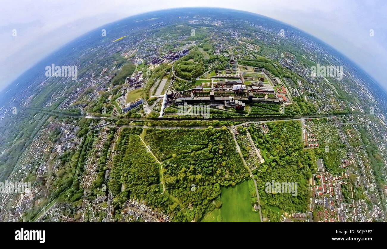 Aerial view, UNESCO World Heritage Zollverein, Zeche Zollverein and ...
