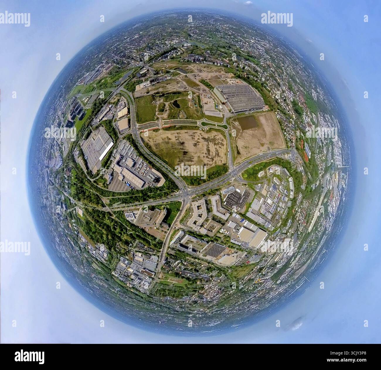 Aerial view, new construction area Stadtquartier Essen 51, on Berthold ...