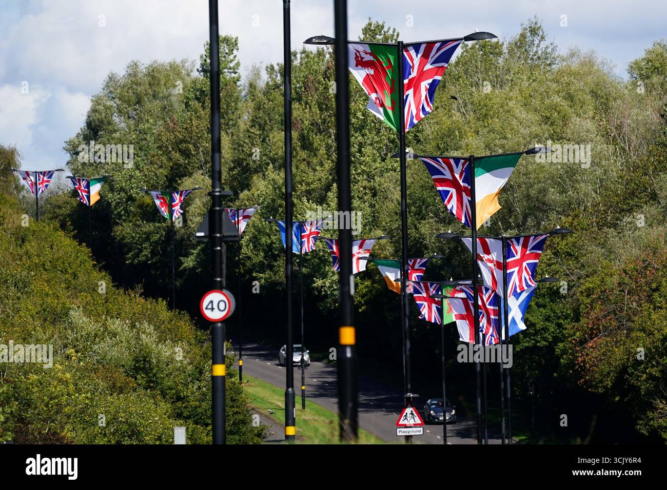 The flags of England, Wales, Scotland, Northern Ireland & Ireland ...