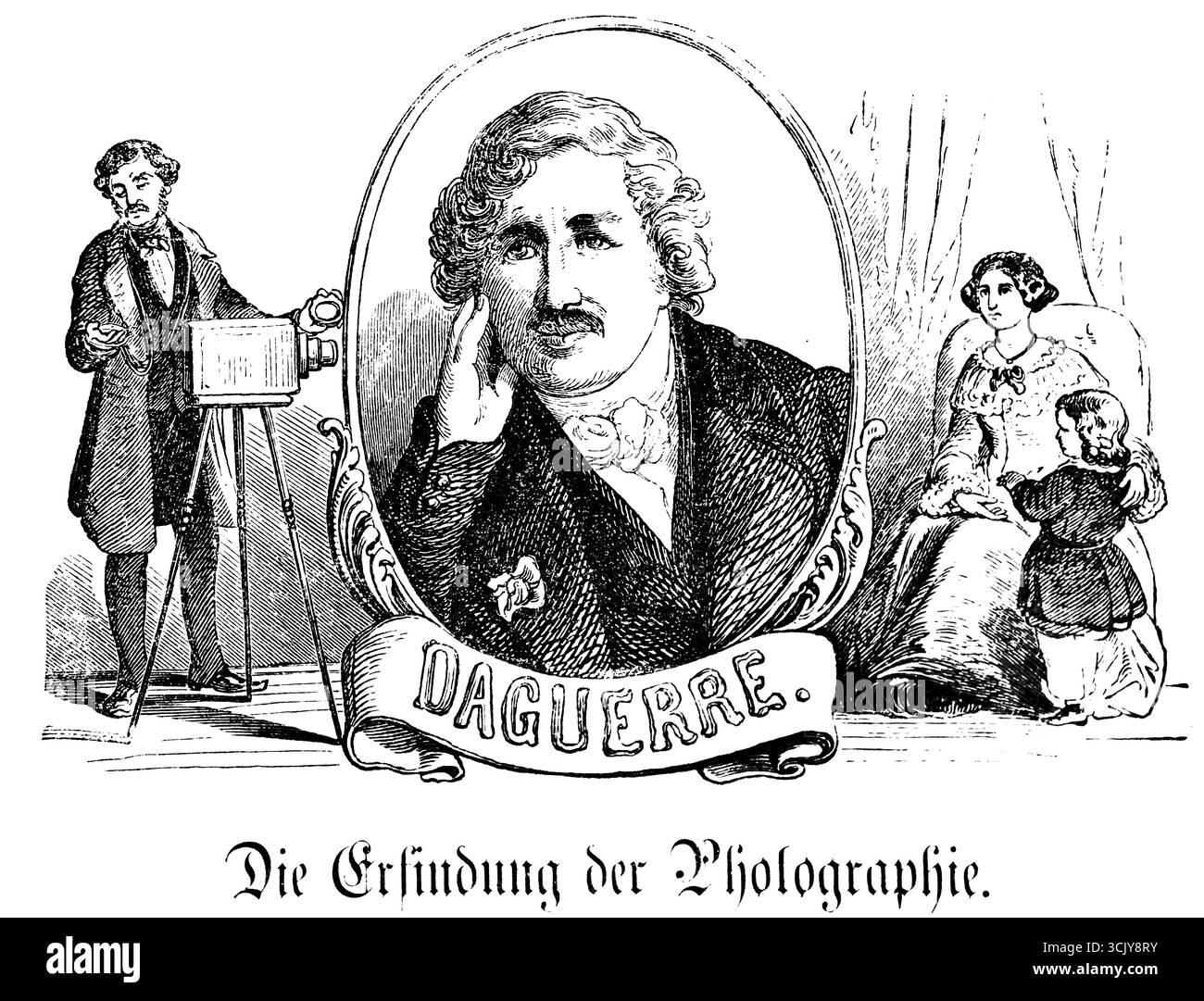 Portrait of the Frenchman Louis Daguerre (1787-1851) pioneer and ...