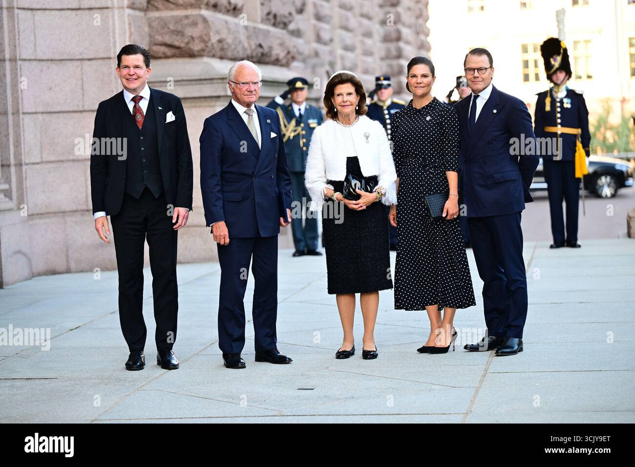 Speaker of the Riksdag Andreas Norlén, King Carl Gustaf, Queen Silvia ...