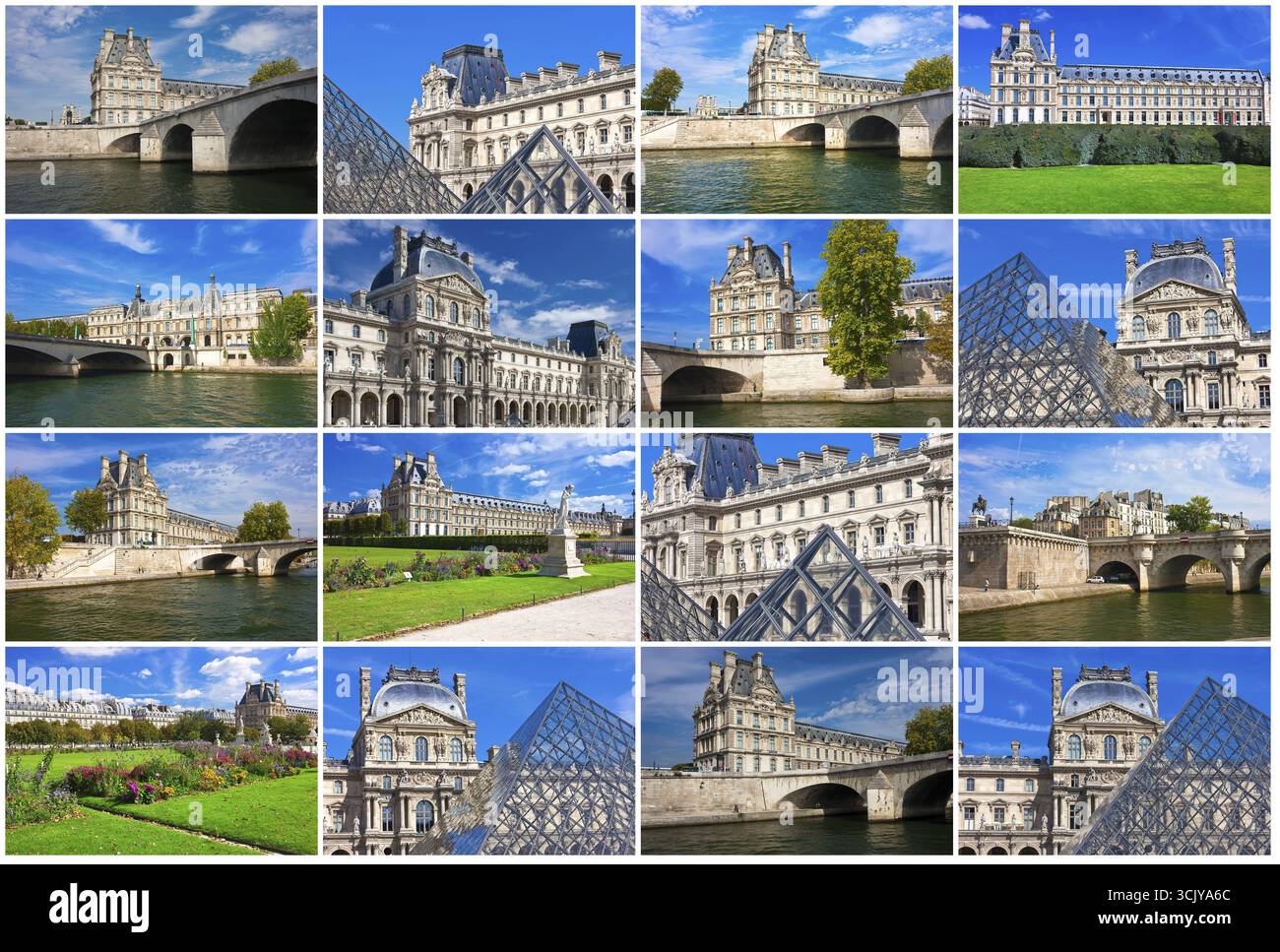 Beautiful view of Louvre museum, Paris, France Stock Photo - Alamy
