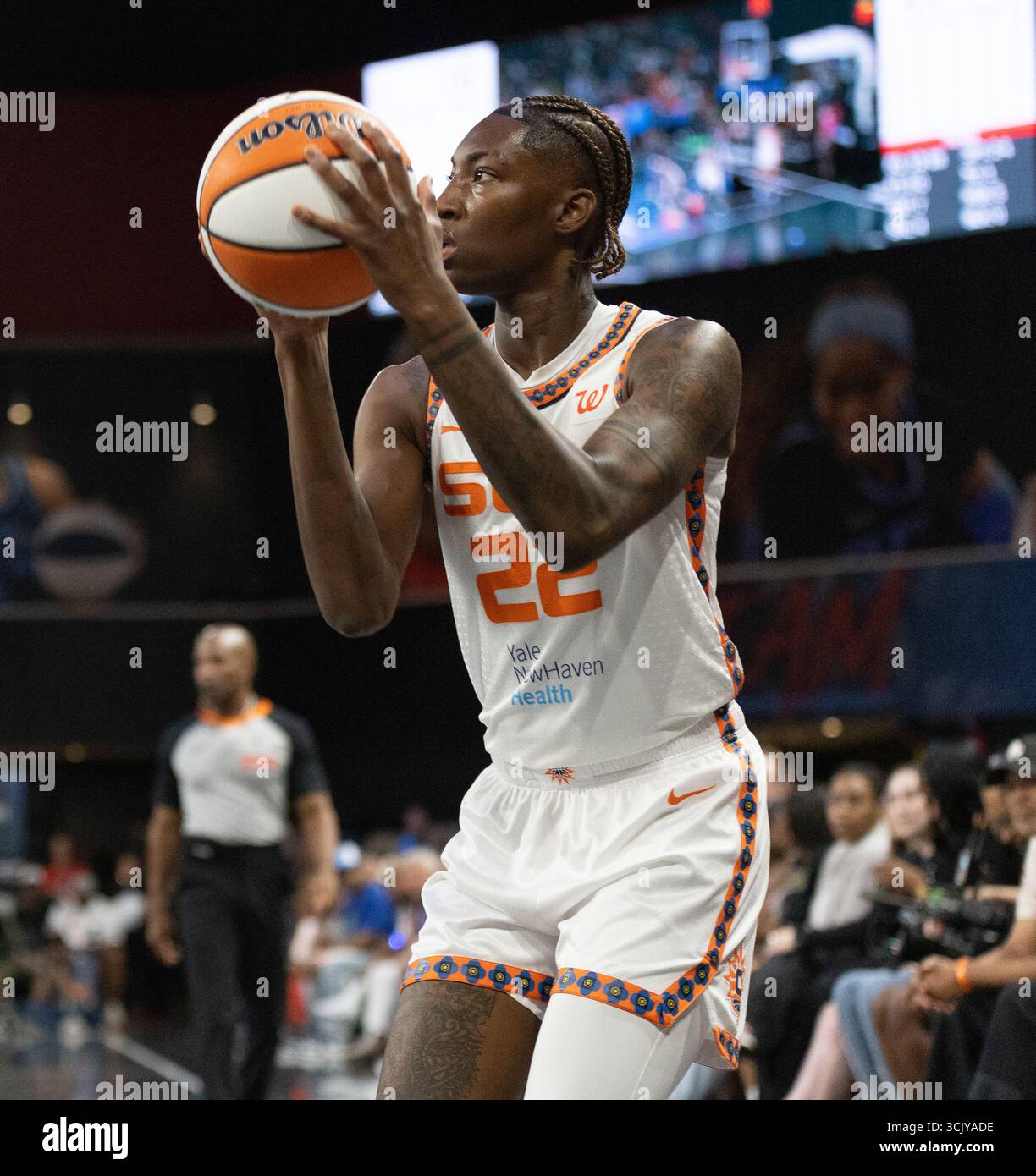 Sep 8, 2025; College Park, GA, USA; Saniya Rivers #22 and the ...