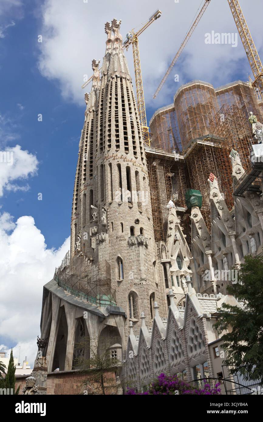 Famous architecture masterpiece Sagrada Familia in Barcelona, Spain ...